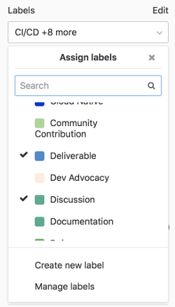 Labels · Project · User · Help · GitLab